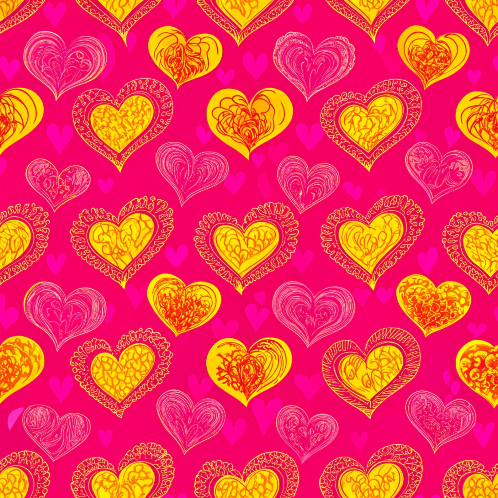 Preppy Hearts Digital Paper,5 Seamless Patterns for Printable Scrapbook ...