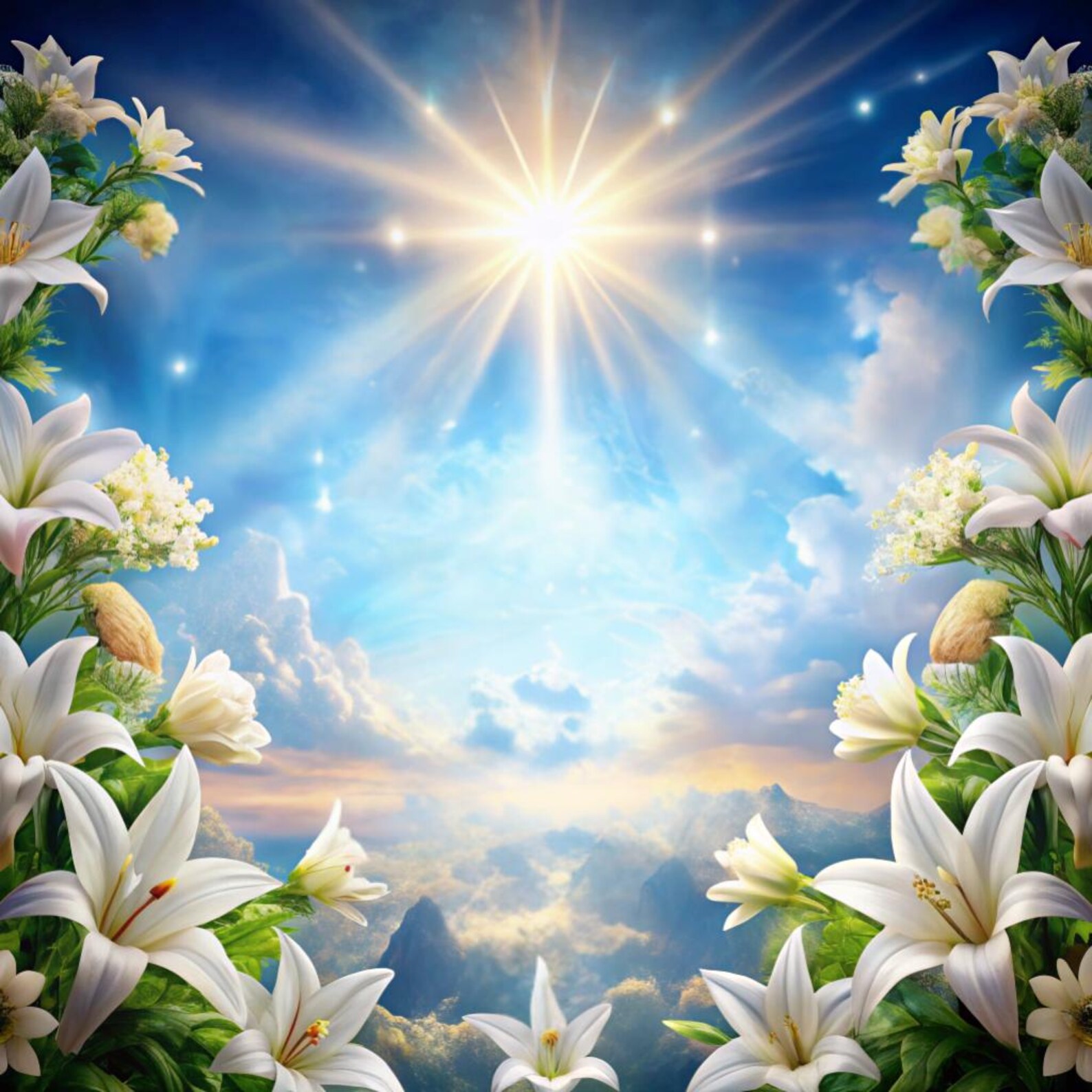 Lilies for a Memorial Background - Download 2 Background FILES, - Etsy