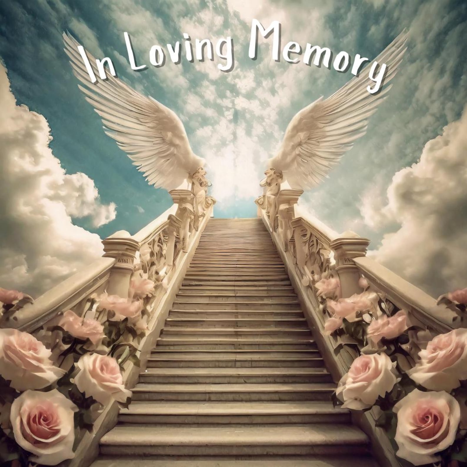 Memorial Background Design PNG for Sublimation, DTF, in Loving Memory ...