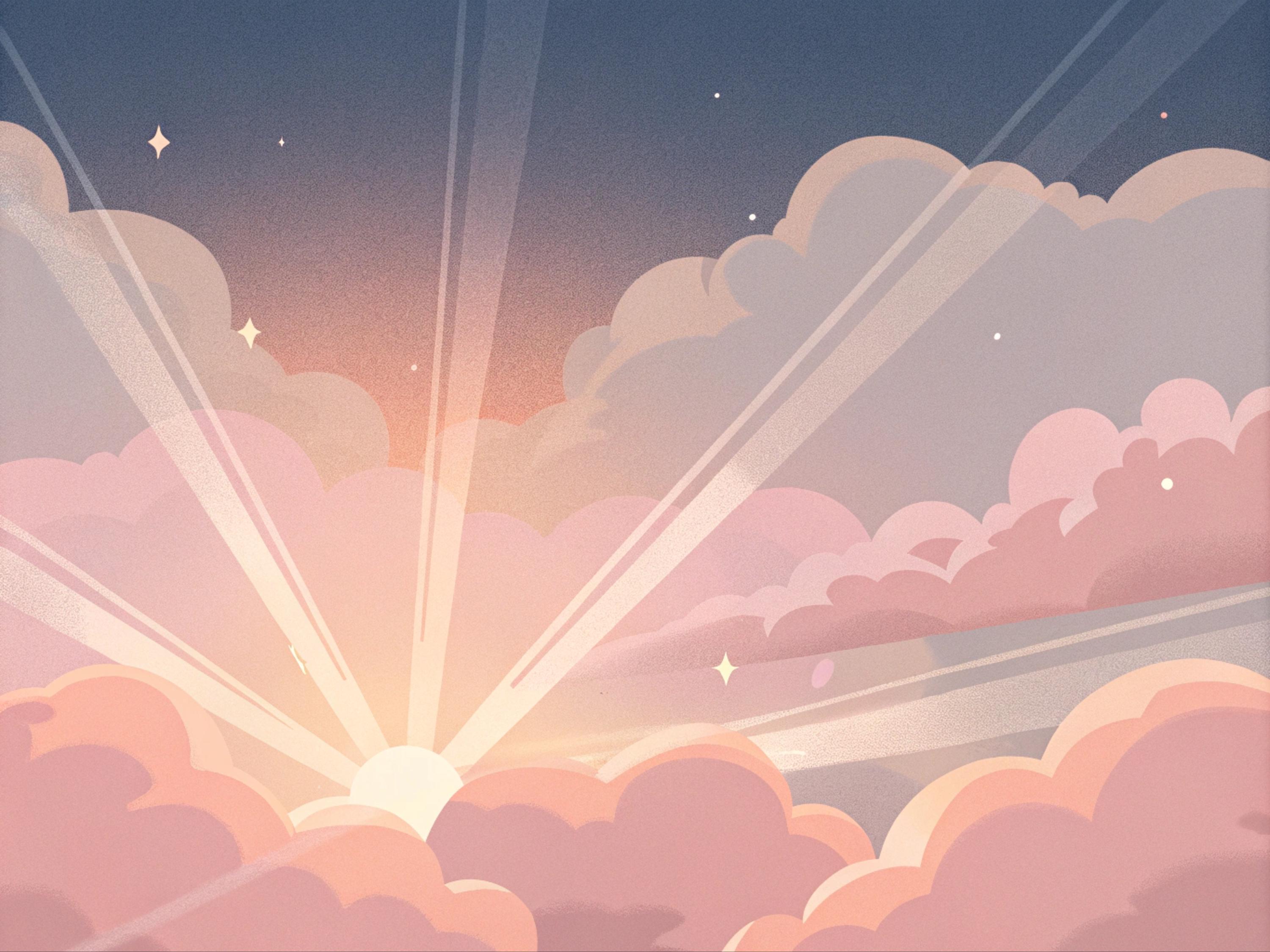 Memorial Heaven Background: Serene Pastel Sky (PNG Digital Files) - Etsy