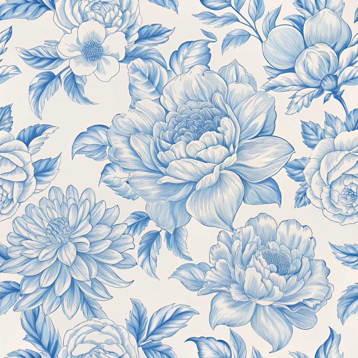 Dusty Rose Chinoiserie Floral Seamless Pattern: Vintage Digital Paper ...