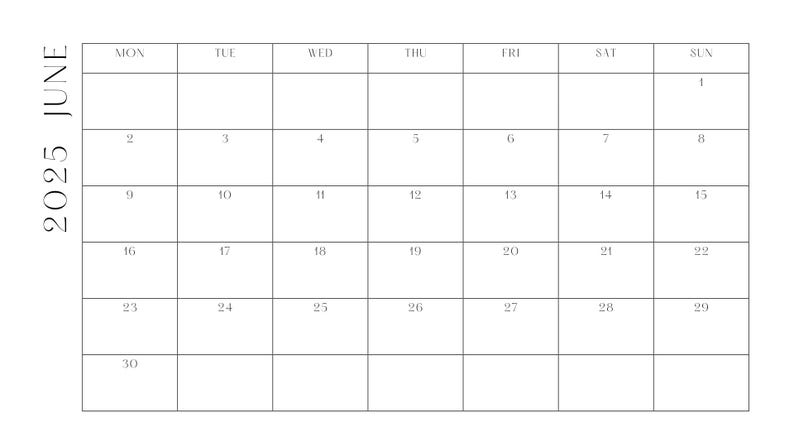 2025 Monthly Planner: Elegant A4 Wall Calendar (printable PDF) - Etsy