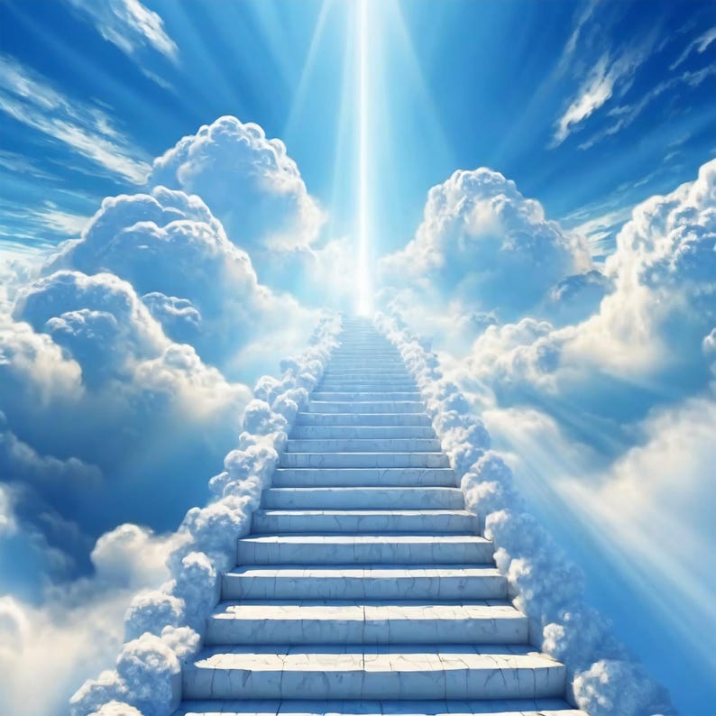 5 Heaven‑stairway Memorial Pngs • in Loving Memory Background Bundle ...