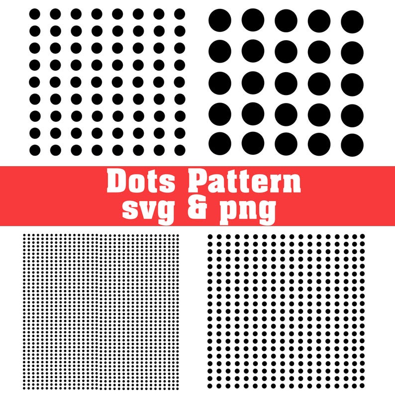 Dots Pattern SVG, Seamless Pattern Png, Line Print Cut File, Digital ...