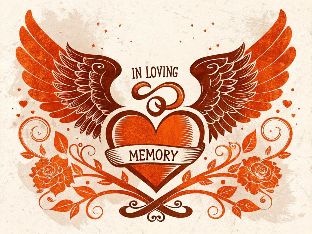 Memorial Angel Wings PNG: in Loving Memory Digital File - Etsy