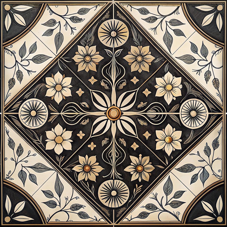 Tile Png ,retro Digital Tile Png ,5 Pattern, 70s Patterns, Vintage ...
