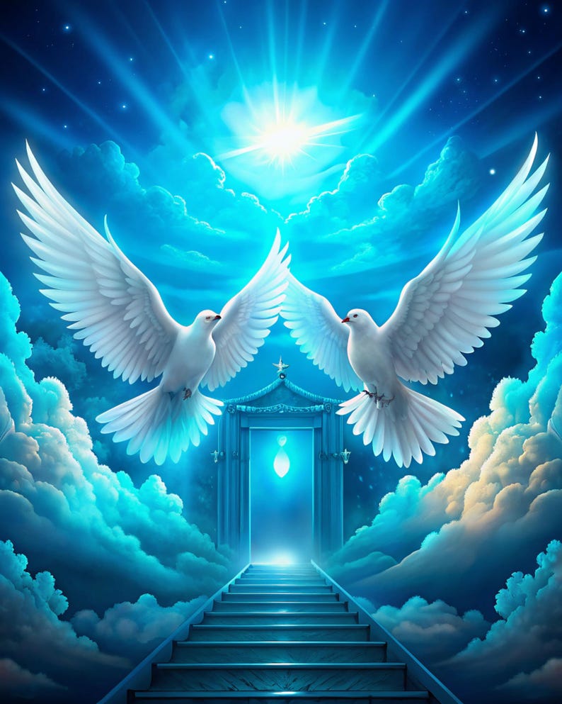 Dove PNG | 5 Blue Memorial Background Bundel | Sublimation Design ...