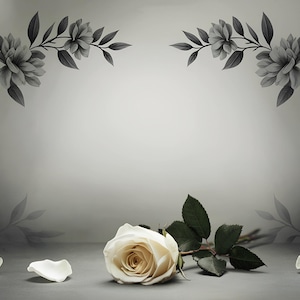 Elegant Funeral Background Images: Floral Set of 5 (digital Download ...