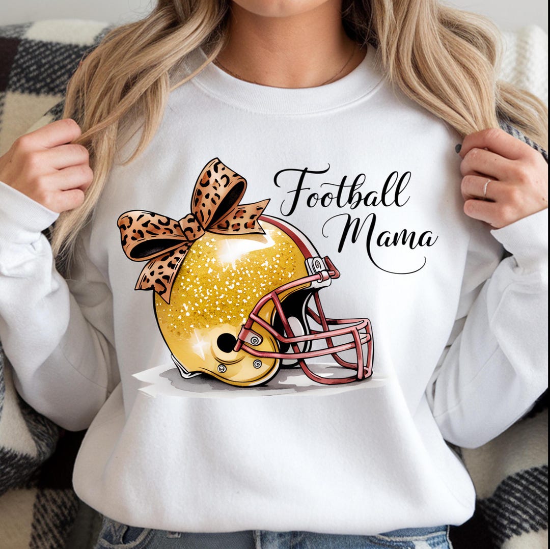 Retro Glitter Football Mama PNG: Sublimation Design (digital Download ...