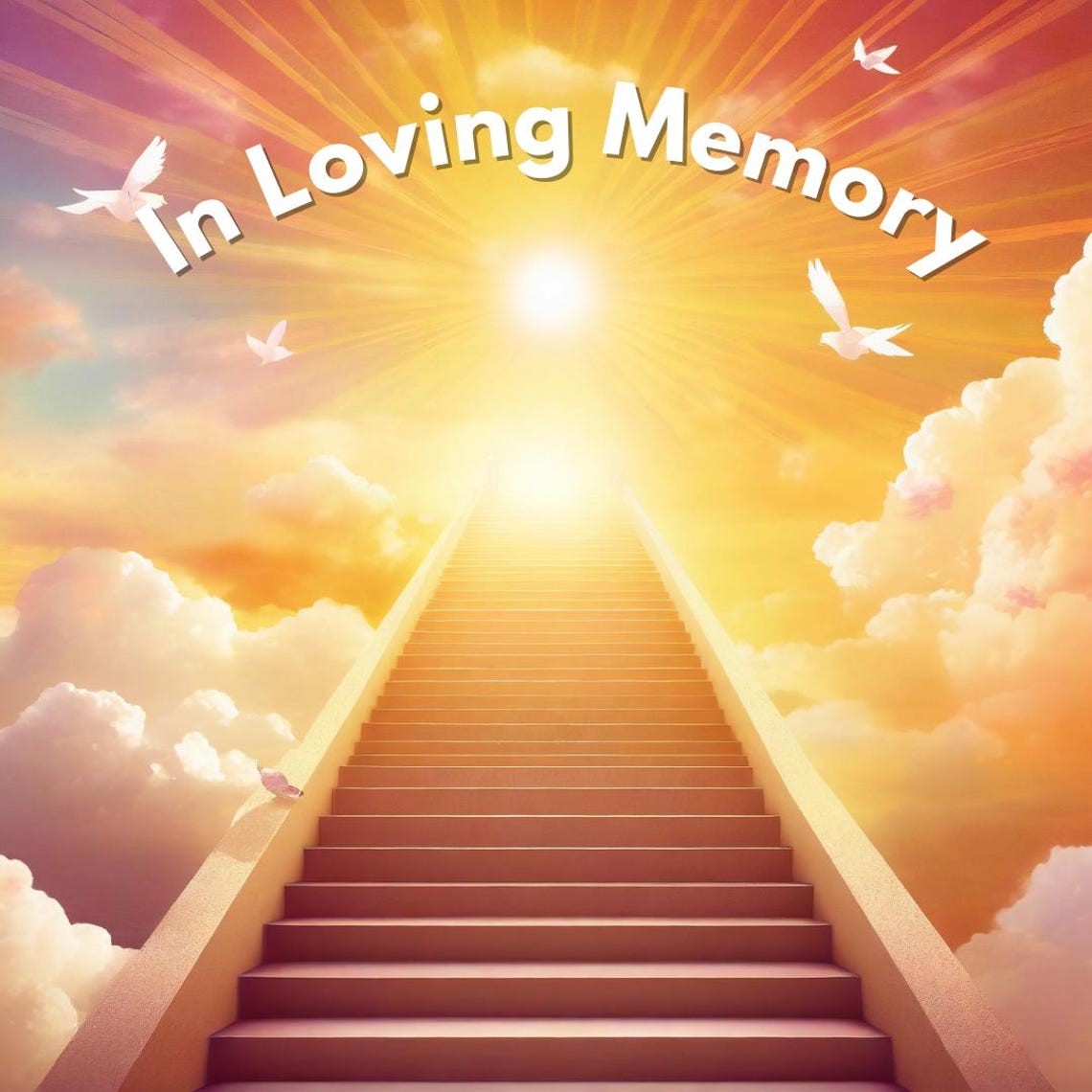 Memorial Background Design PNG for Sublimation, DTF, in Loving Memory ...