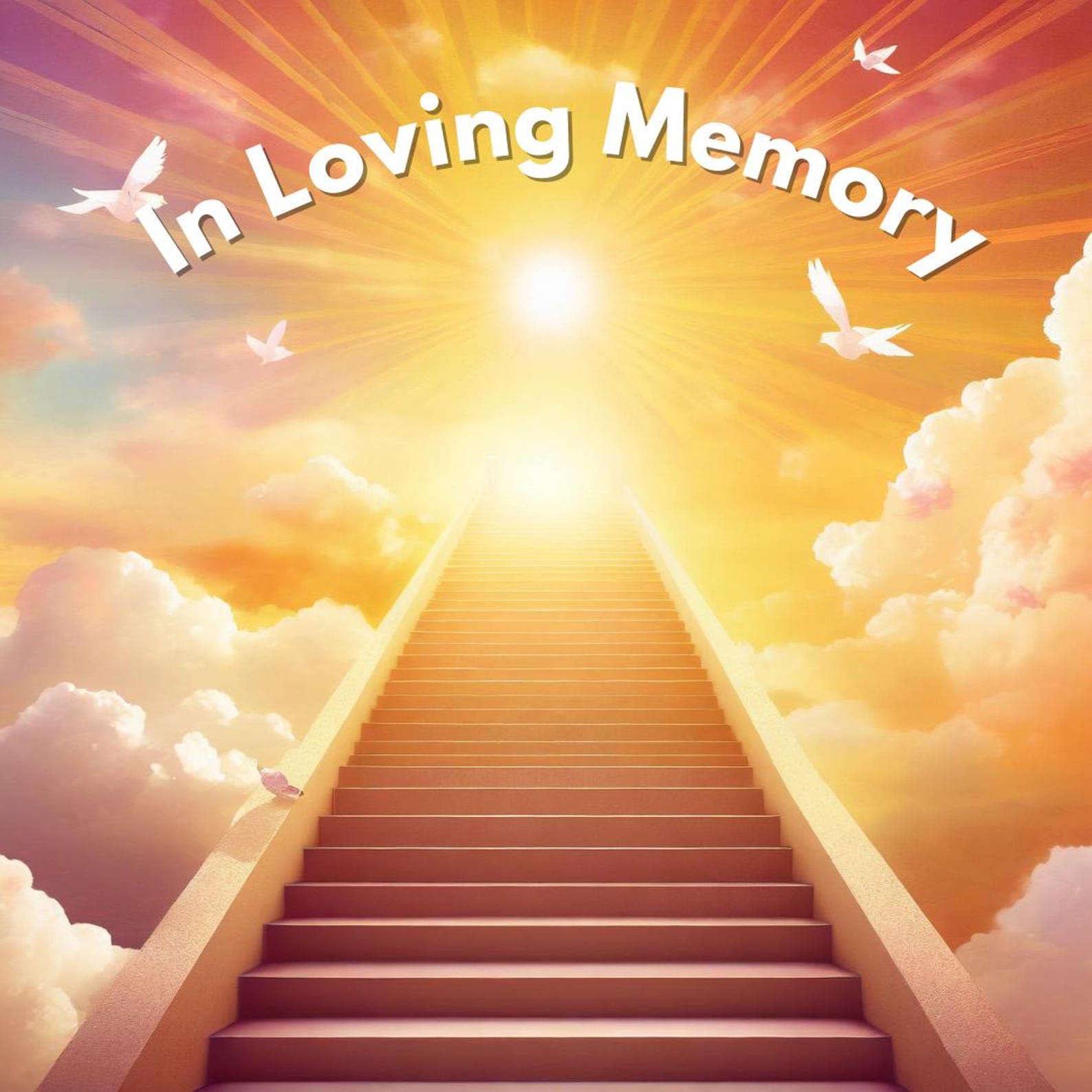 Memorial Background Design PNG for Sublimation, DTF, in Loving Memory ...