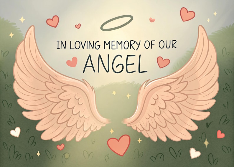 Memorial Heaven Background: Angel Wings, Stairs (PNG Download) - Etsy