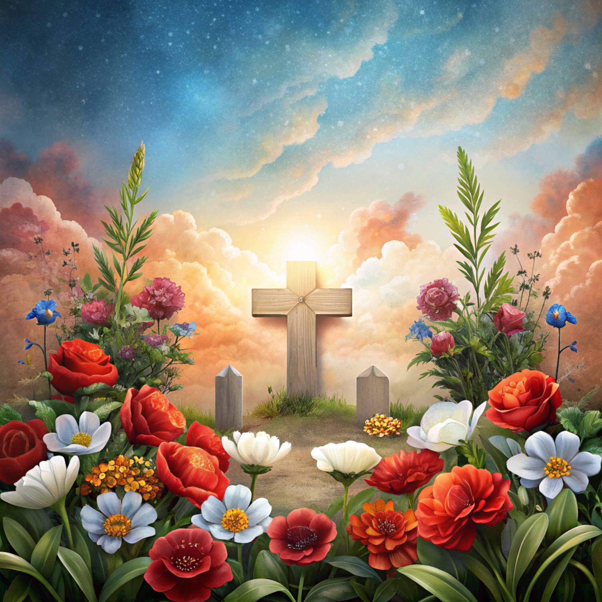 Heaven Background 5 PNG | Memorial Background | Stairs to Heaven ...