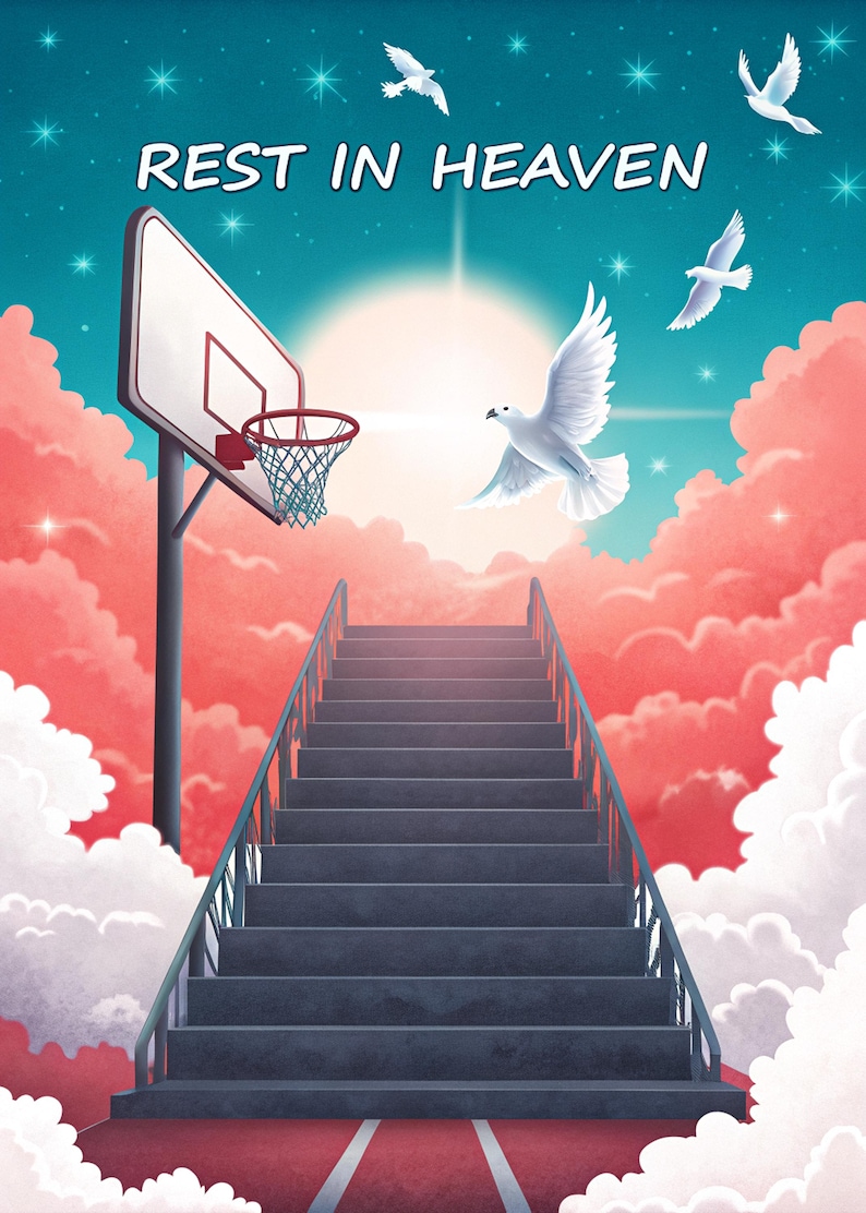 Basketball Heaven Memorial Background: Stairway to Heaven (digital ...