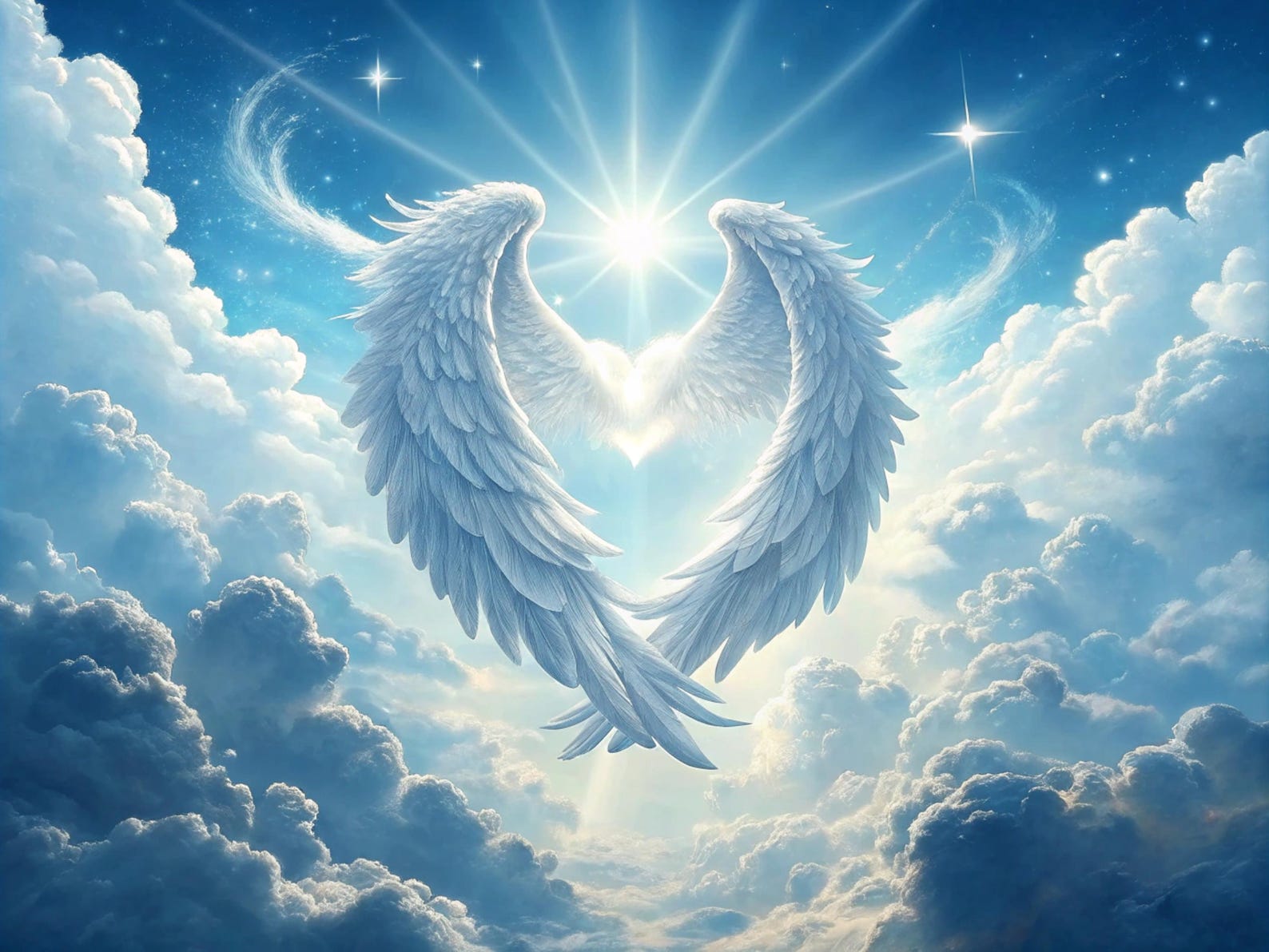 Memorial Heaven Background: Angel Wings, Rest in Peace (PNG Digital ...