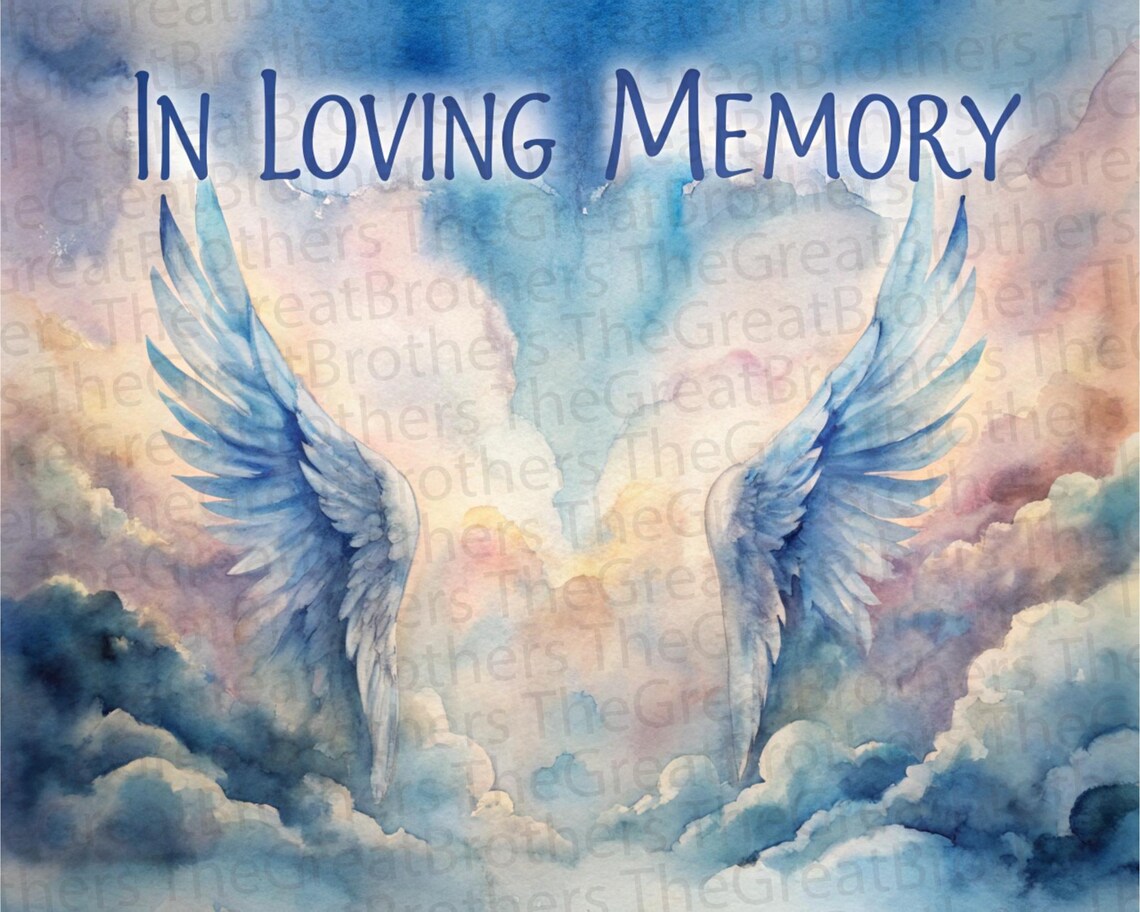 In Loving Memory Design Bundle, EDITABLE Memorial 5 Templates Heaven ...