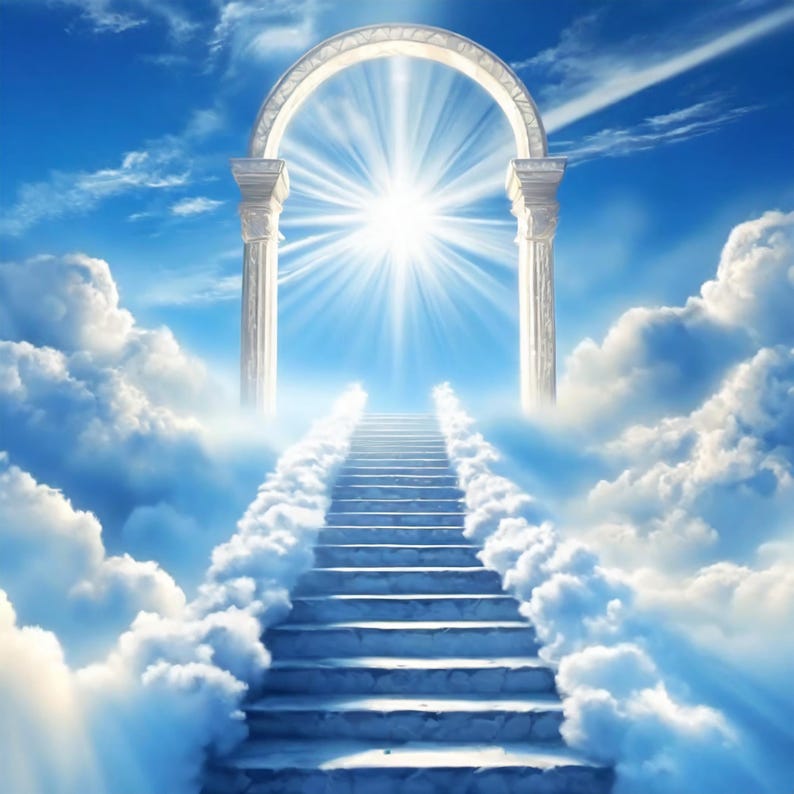 5 Heaven‑stairway Memorial Pngs • in Loving Memory Background Bundle ...