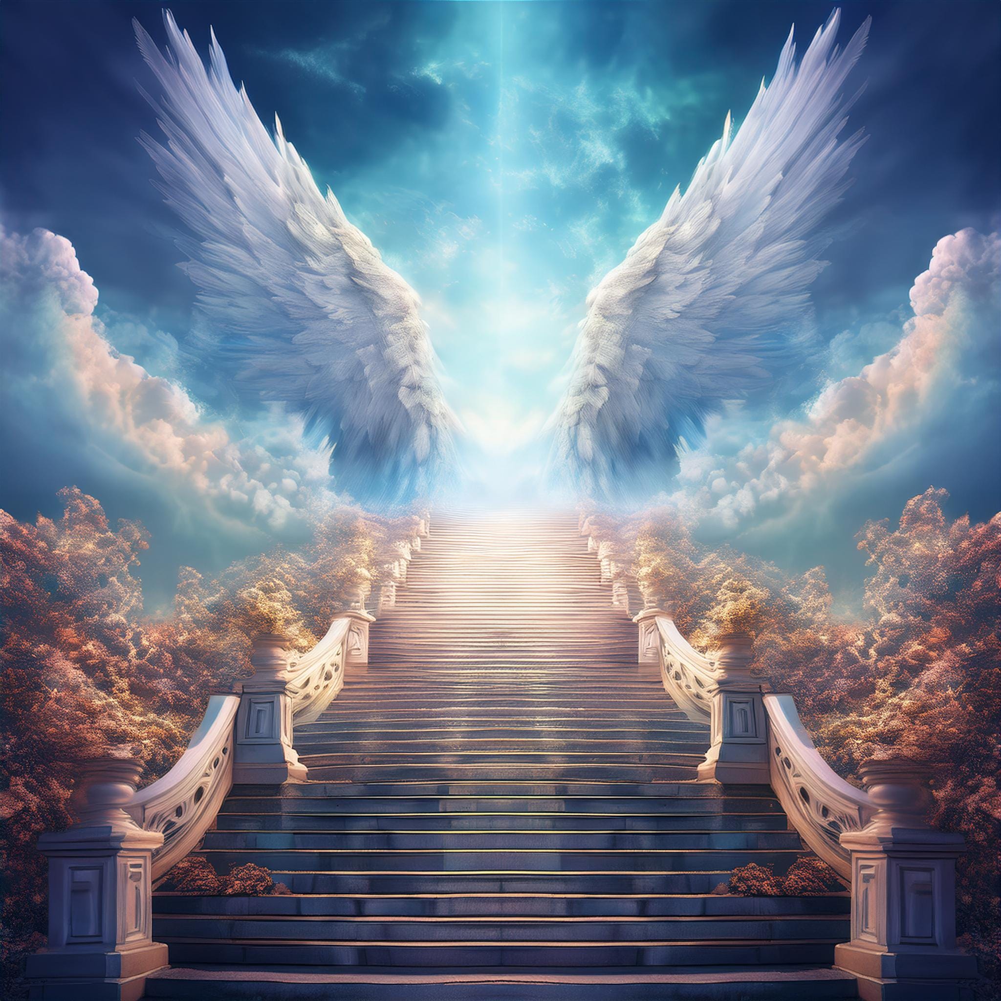 5 in Loving Memory PNG, 5 Memorial Background , Stairs to Heaven, Rest ...