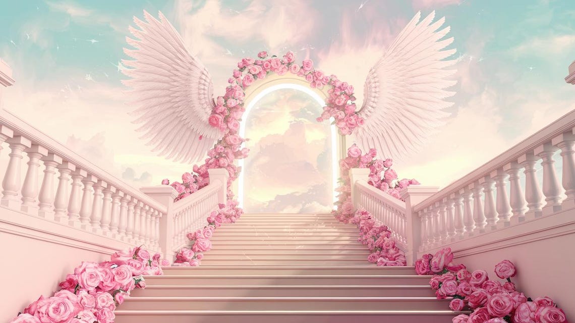 In Loving Memory PNG Bundle: 5 Memorial Backgrounds Featuring Stairs to ...