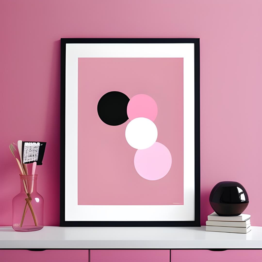Pack of 4 Simple Minimal Frame Mockups, | DIN A, Customisable Wall ...
