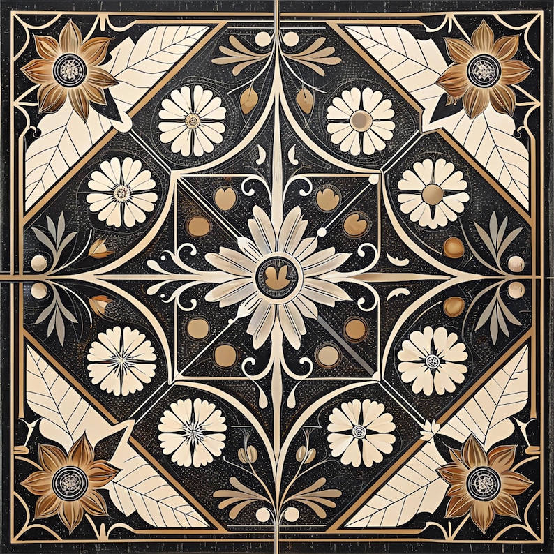 Tile Png ,retro Digital Tile Png ,5 Pattern, 70s Patterns, Vintage ...