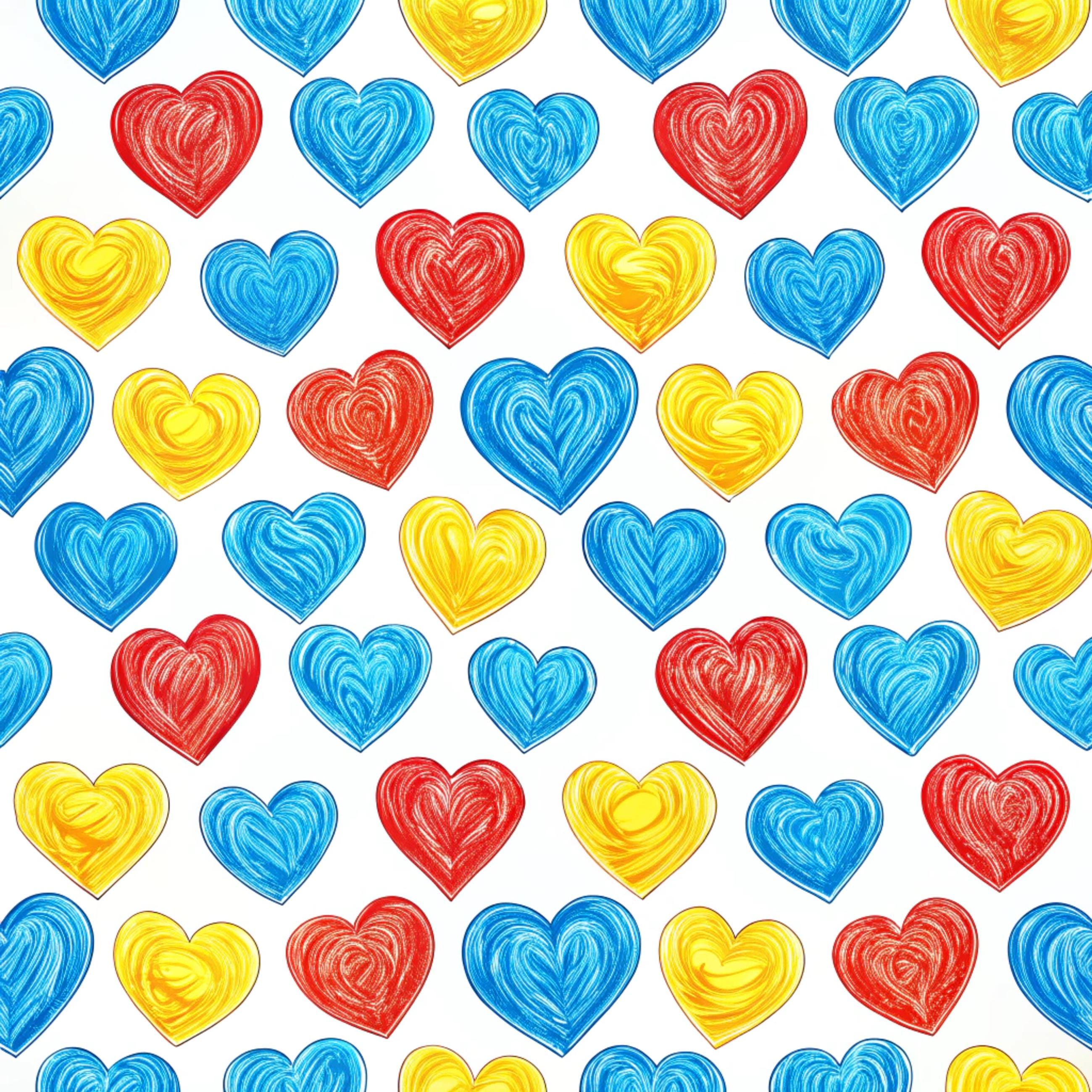 Preppy Hearts Digital Paper,5 Seamless Patterns for Printable Scrapbook ...