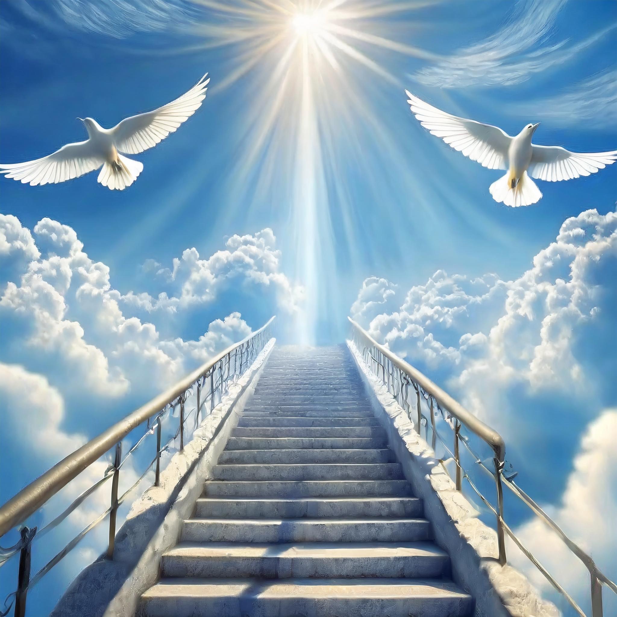 5 in Loving Memory PNG, 5 Memorial Background , Stairs to Heaven, Rest ...