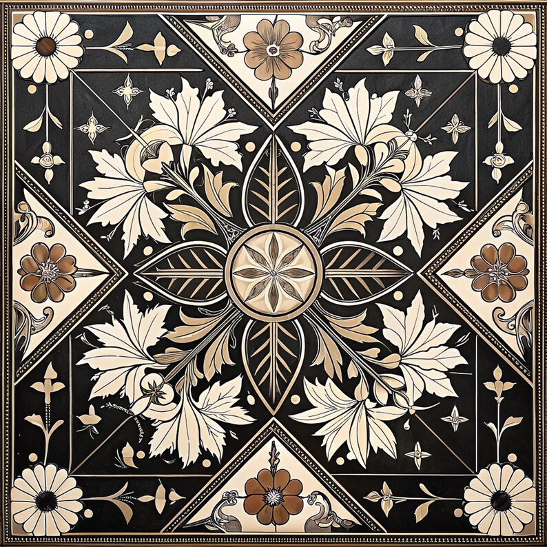 Tile Png ,retro Digital Tile Png ,5 Pattern, 70s Patterns, Vintage ...