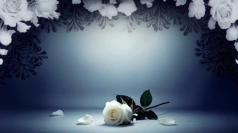Elegant Funeral Background Images: Floral Set of 5 (digital Download ...
