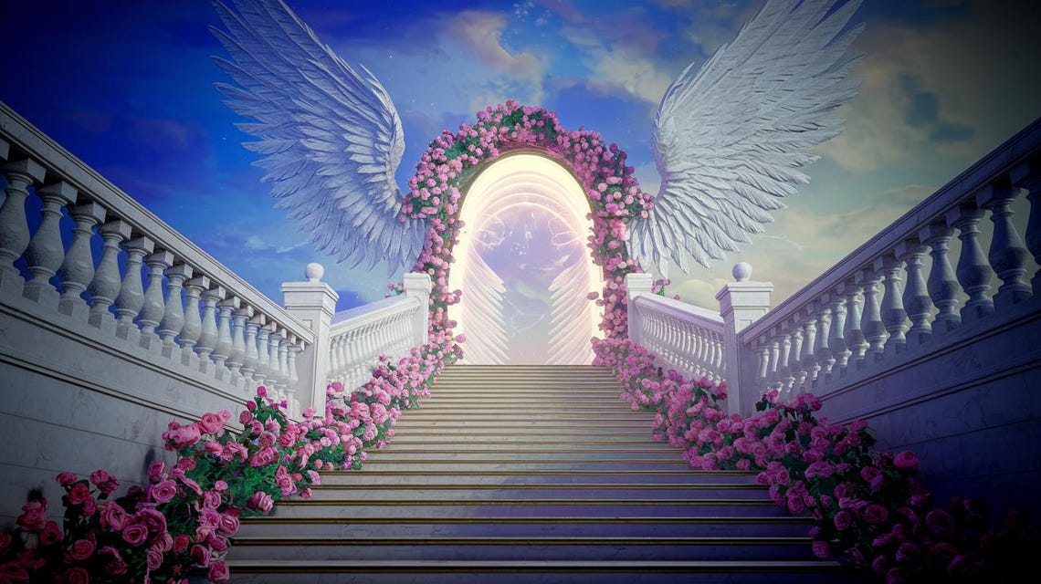 In Loving Memory PNG Bundle: 5 Memorial Backgrounds Featuring Stairs to ...