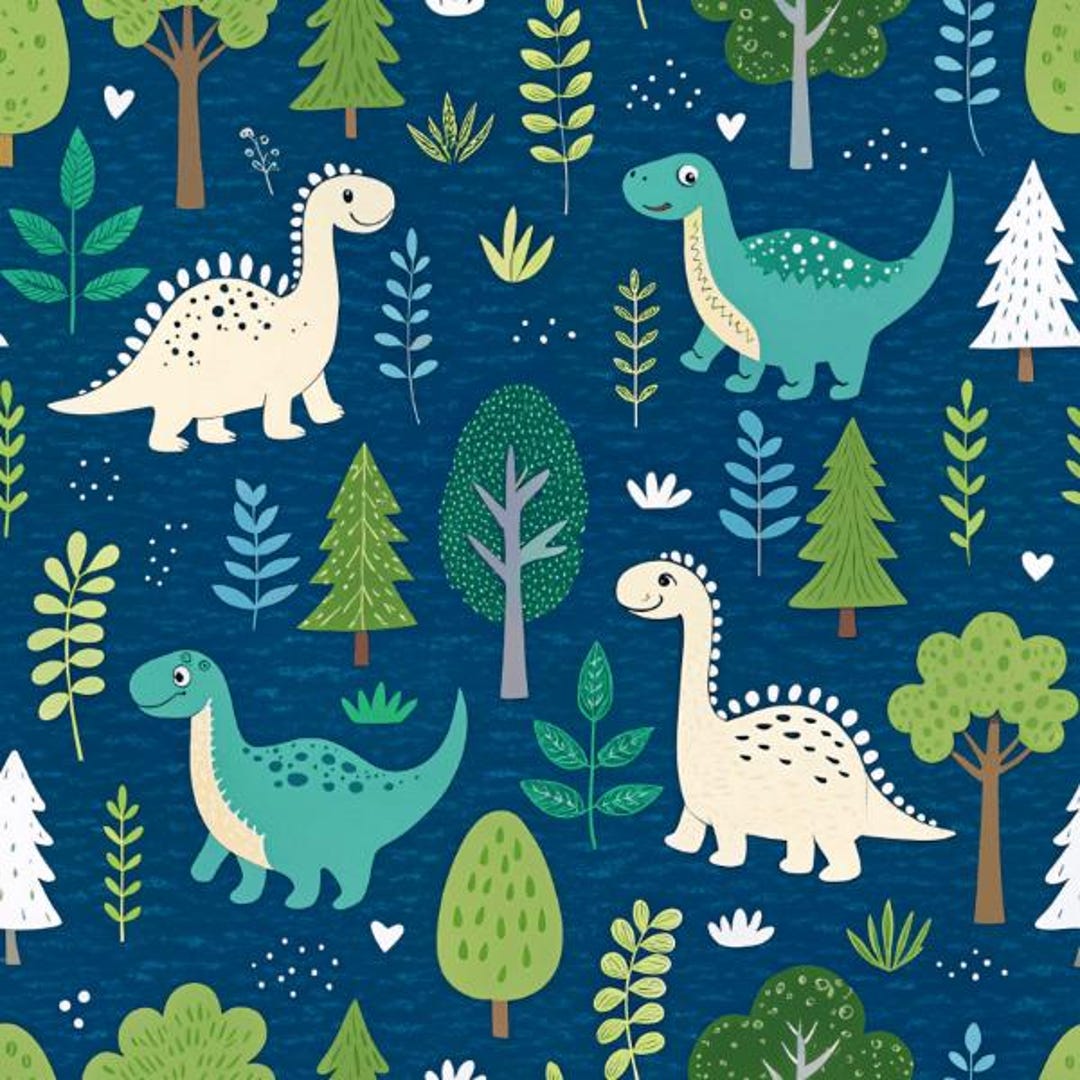 Dinosaur Seamless Pattern: 5 PNG Illustrations (digital Download) - Etsy