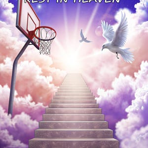 Basketball Heaven Memorial Background: Stairway to Heaven (digital ...