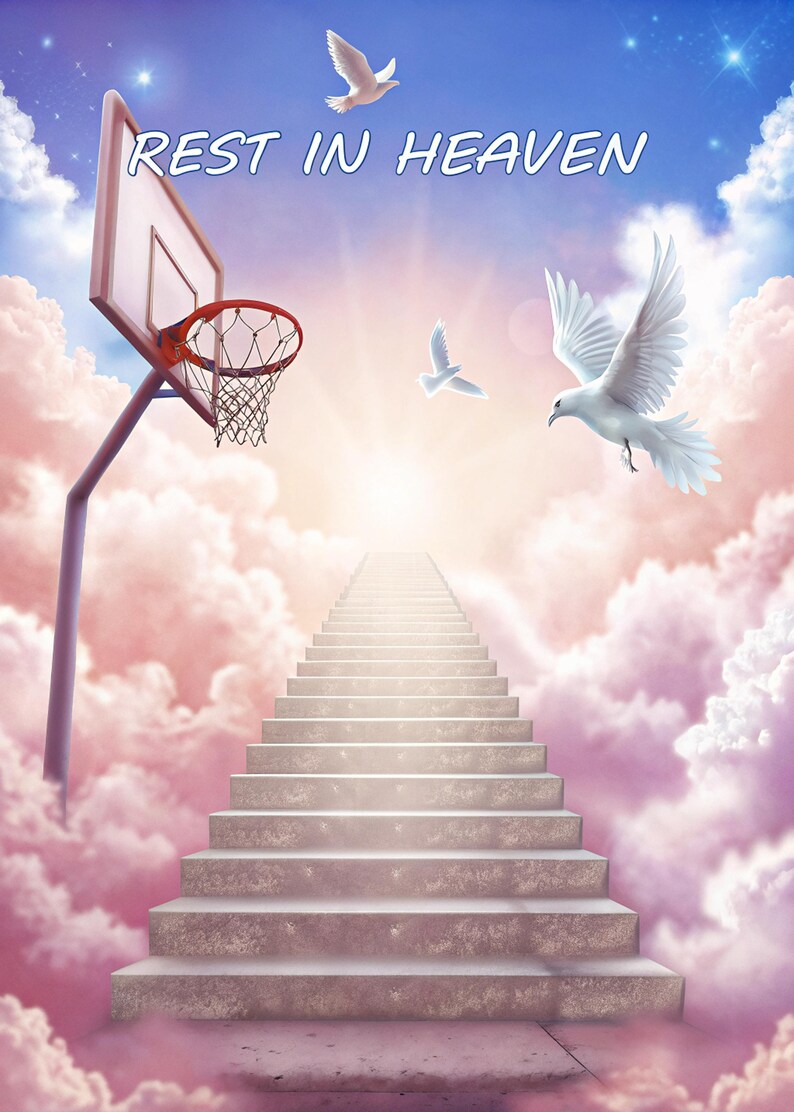 Basketball Heaven Memorial Background: Stairway to Heaven (digital ...