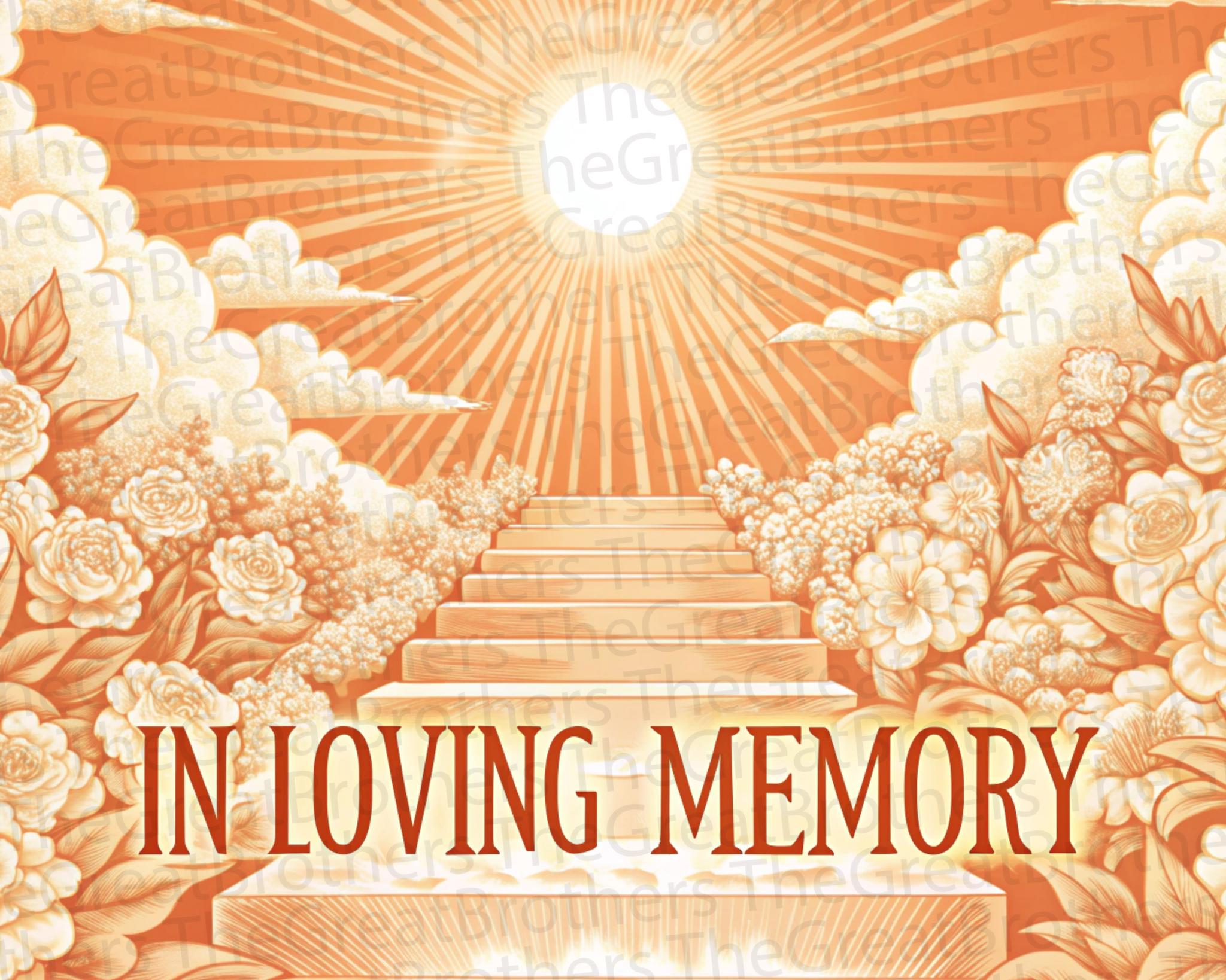 In Loving Memory Design Bundle, EDITABLE Memorial 5 Templates Heaven ...
