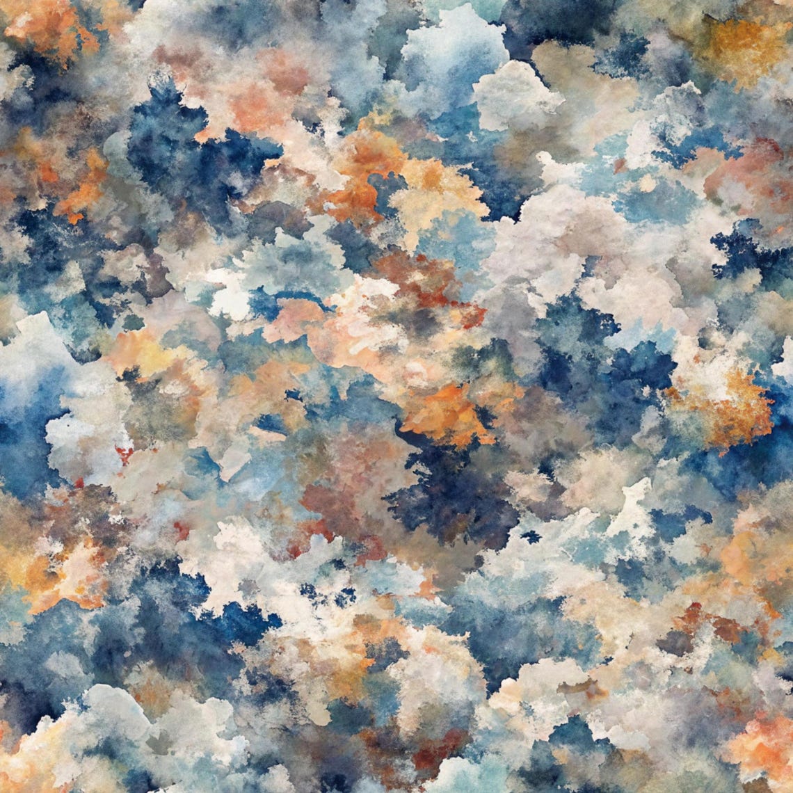 Seamless Preppy Abstract Painterly Pattern, Painterly Digital ...