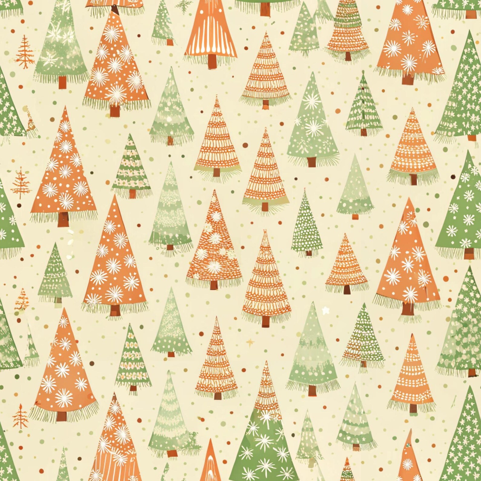 Christmas Tree Digital Paper: Seamless Holiday Pattern (SVG & PNG) - Etsy