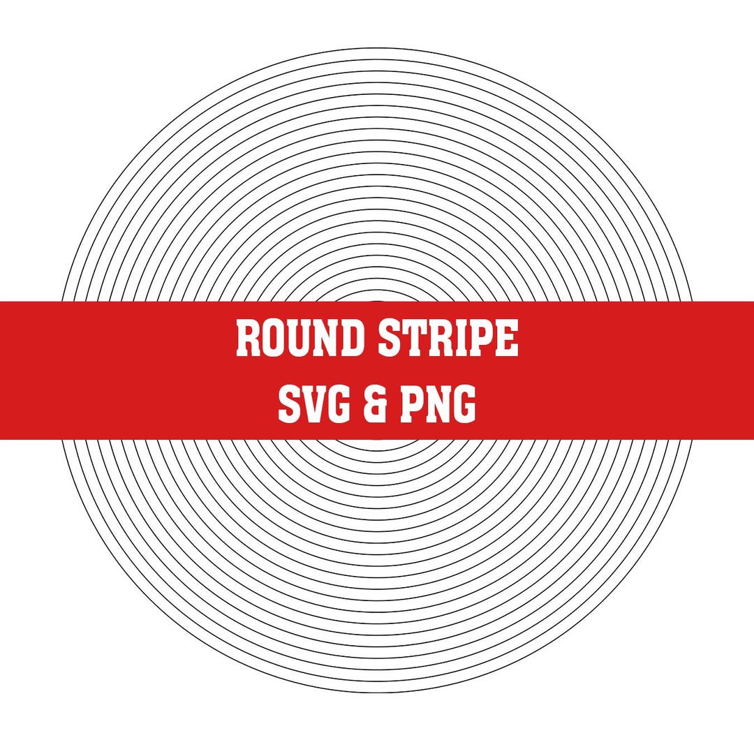 Round Stripe Pattern: Seamless Circle SVG, PNG Cut File (digital ...