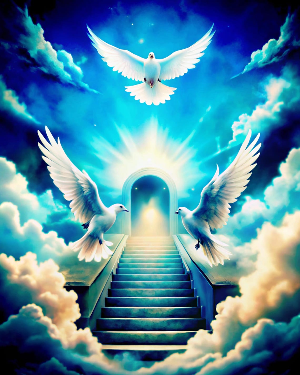 Dove PNG | 5 Blue Memorial Background Bundel | Sublimation Design ...