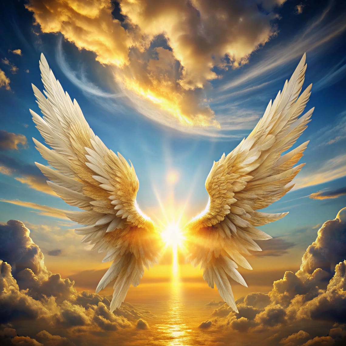 Elegant Funeral Backgrounds: Angel Wings Memorial Digital Images (PNG ...