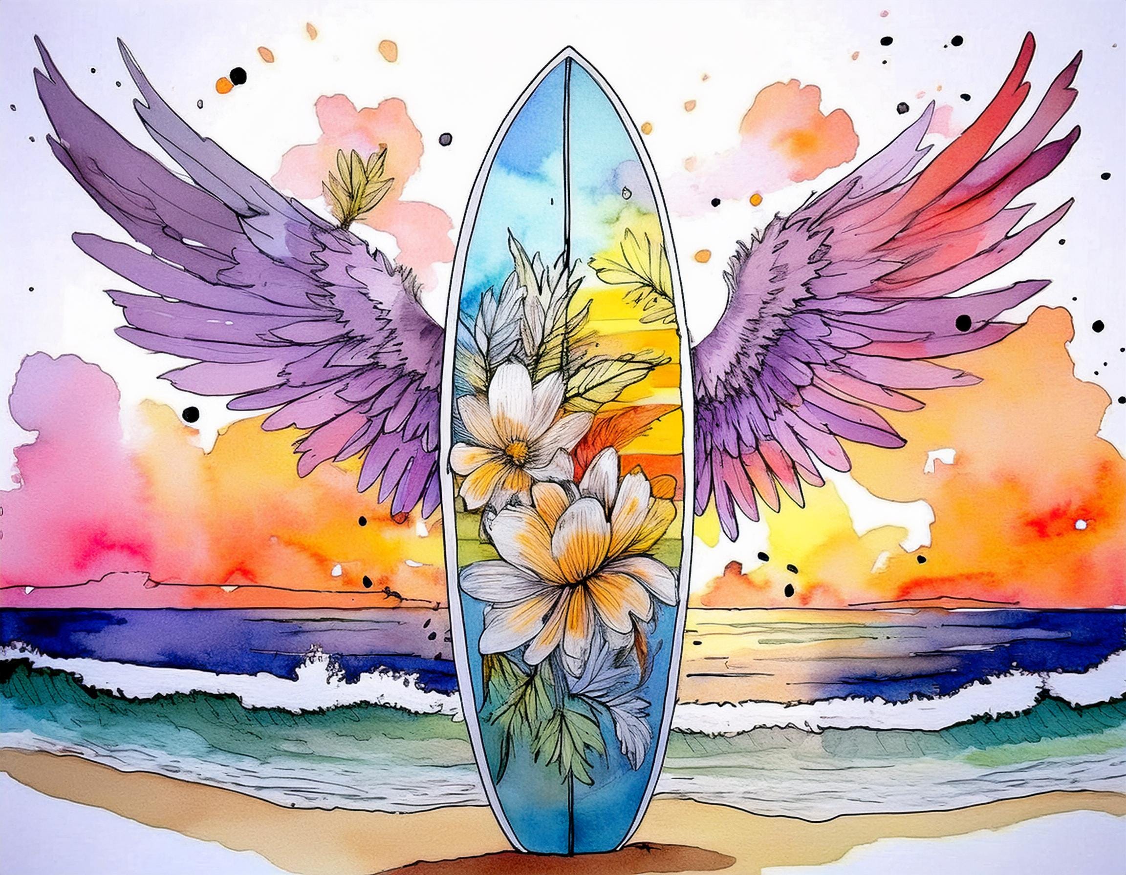 Memorial Surf in Heaven - 5 Tribute of Surf Png - Downloadable Art - Etsy