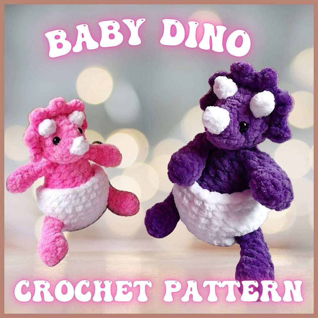 Mini Dino Crochet Pattern, Baby Dinosaur Crochet Pattern, Amigurumi ...