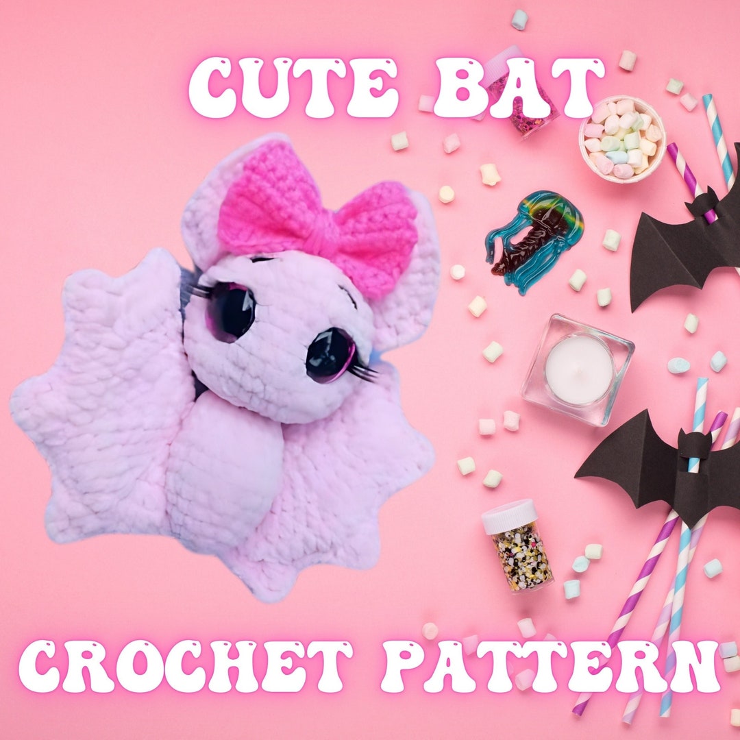 Cute Bat Crochet Pattern, Halloween Amigurumi Crochet Pattern, Cute Bat ...