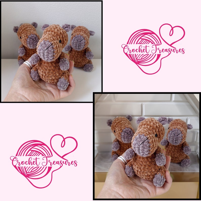 Cute Capybara Crochet Pattern, Capybara Amigurumi Crochet Pattern ...