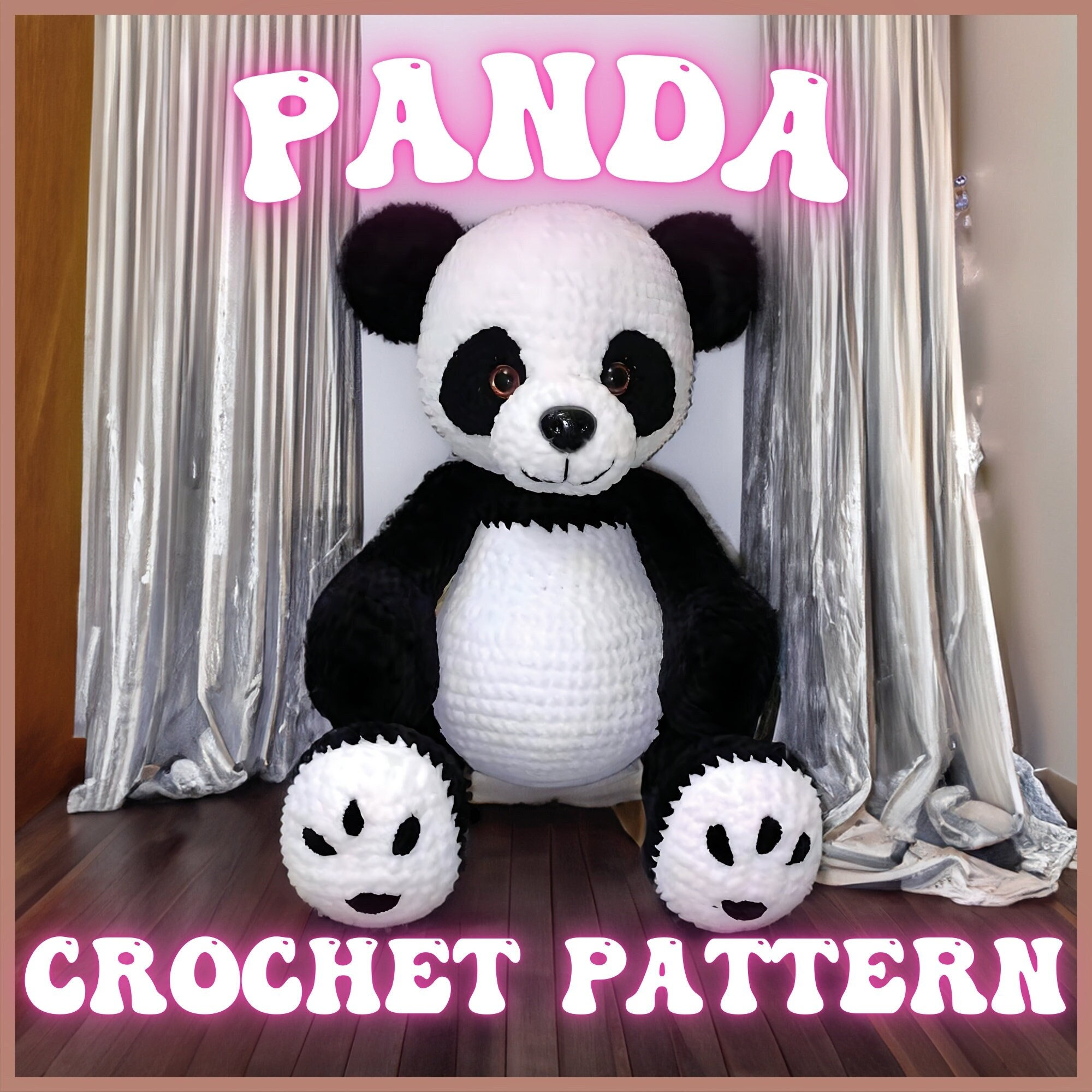Big Panda Crochet Pattern, Panda Bear Amigurumi Crochet Pattern, Polar ...