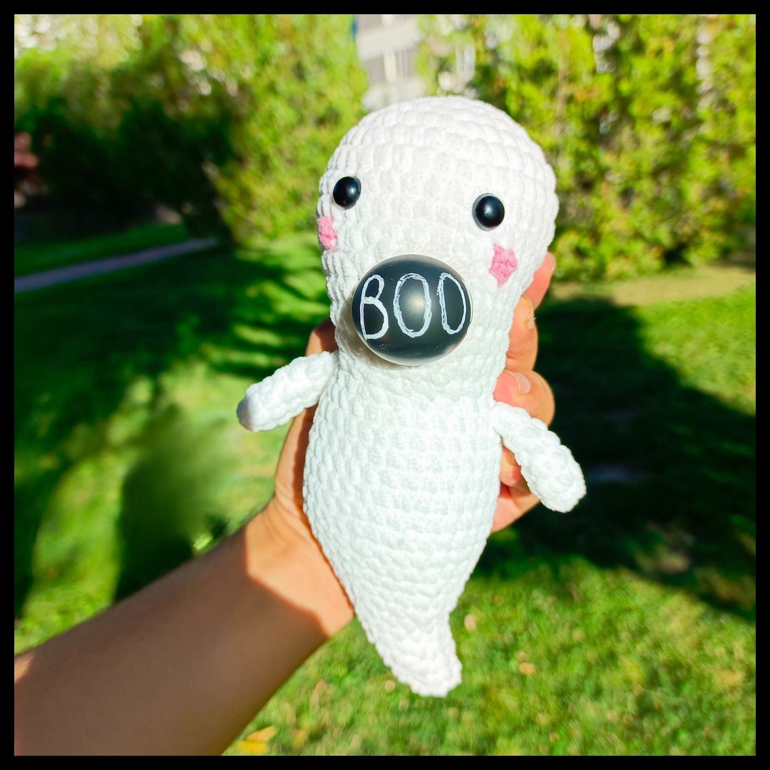 Boo Ghost Crochet Pattern, Halloween Amigurumi Crochet Pattern, Stress ...