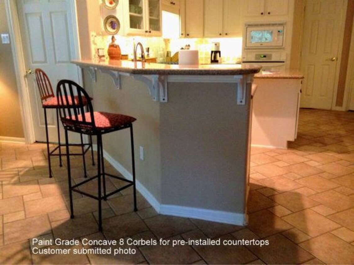 Corbel Concave 8 for Pre-installed Countertops by Tyler | Etsy