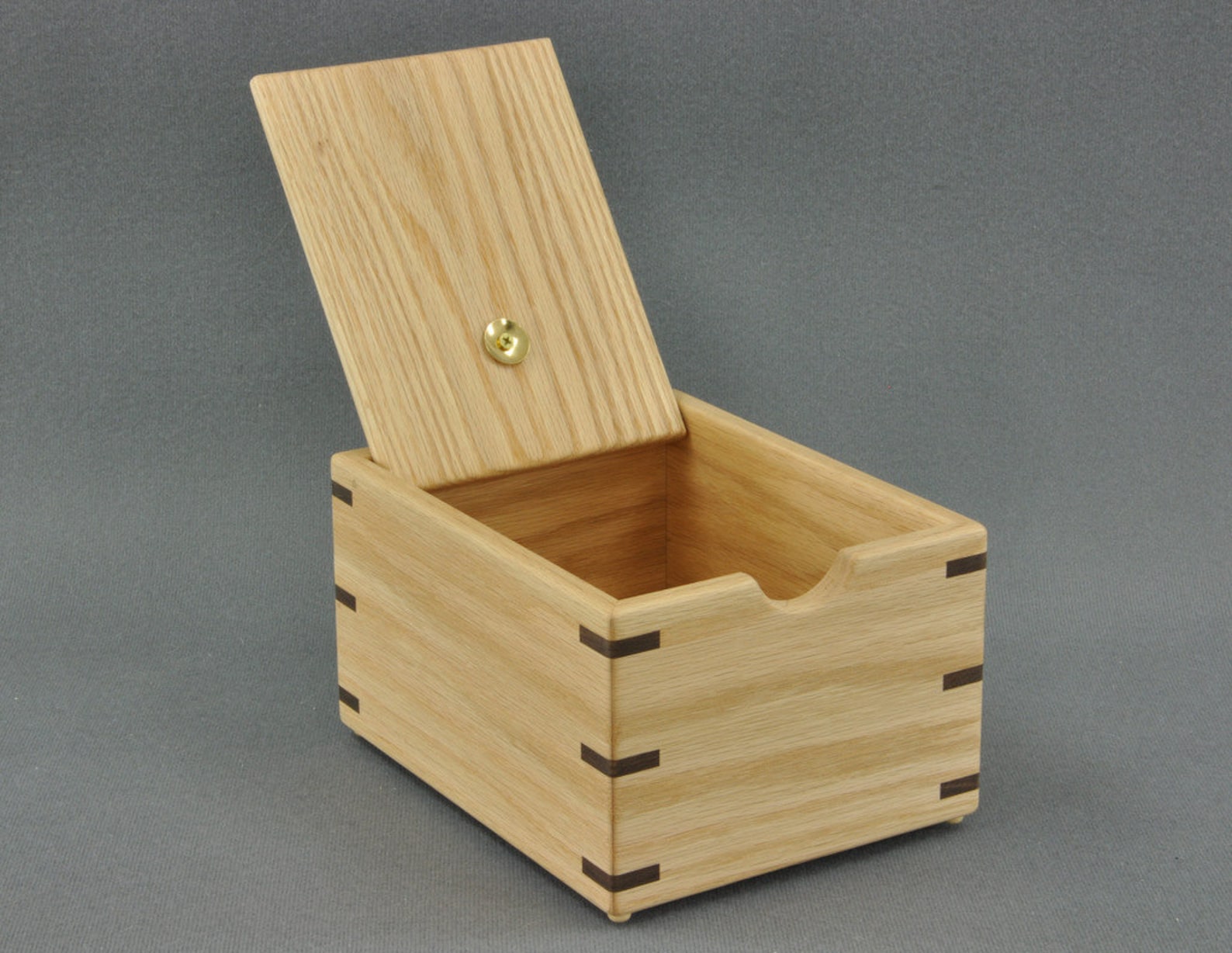 Wooden Recipe Box for 3x5 Recipe Cards Oak With Oak Lid by - Etsy