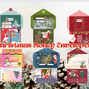 Editable / Printable Christmas Money Envelopes 21 Pages - Etsy