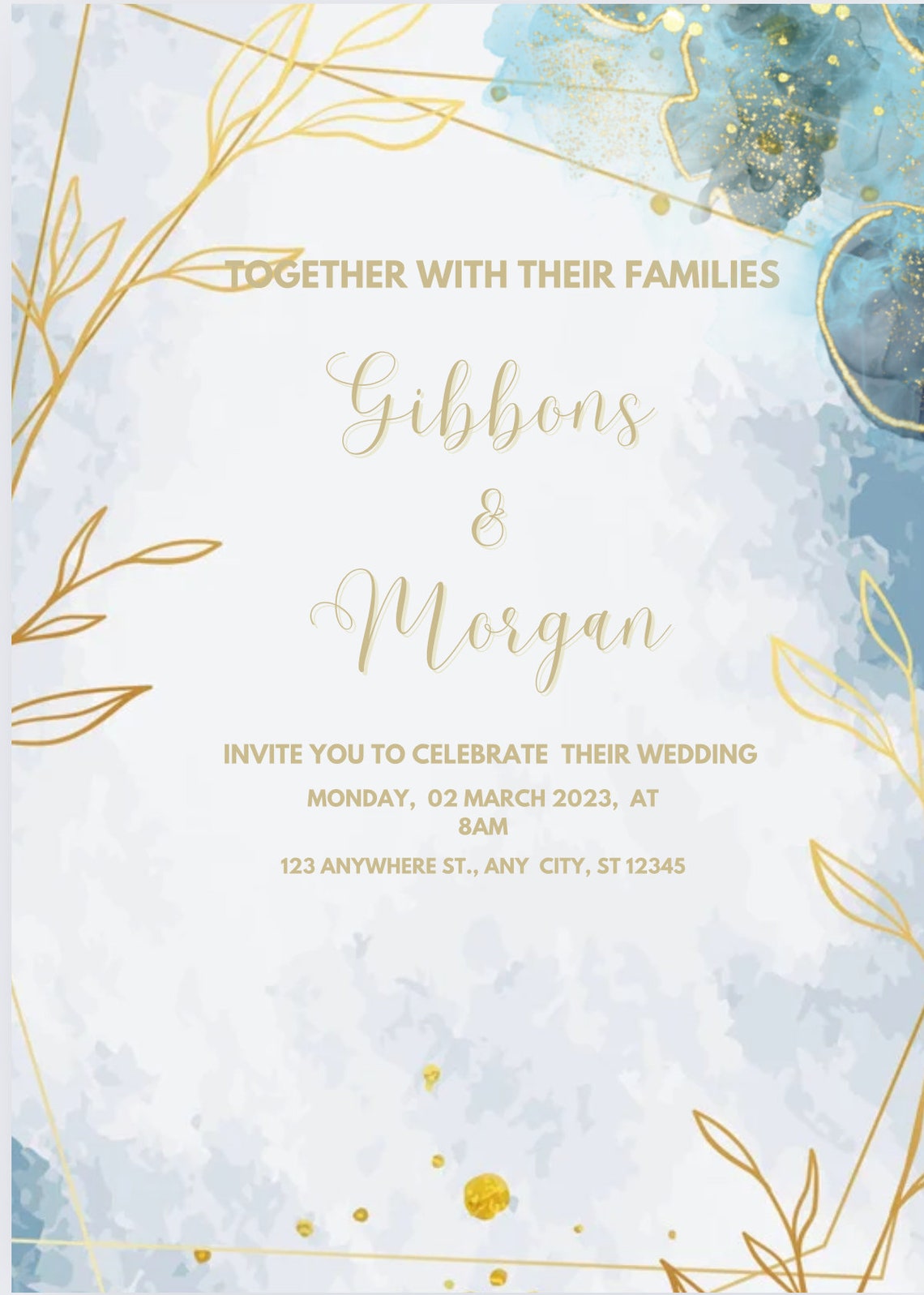 Digital Wedding Invitation Save the Date Wedding Invitation ...