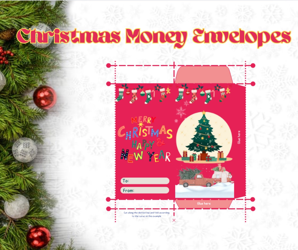 Editable / Printable Christmas Money Envelopes 21 Pages - Etsy